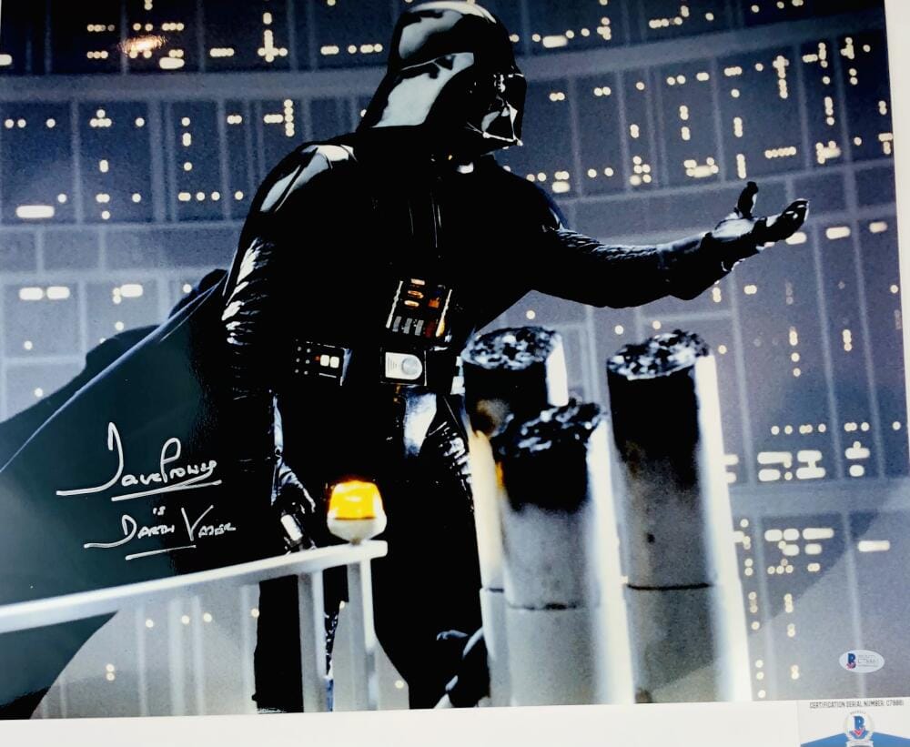 Dave David Prowse Signed Darth Vader Metallic 16X20 Photo Star Wars Bas ...