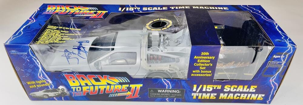 CHRISTOPHER LLOYD SIGNED 1/15 DELOREAN DIE CAST CAR 1:15 BACK TO THE ...
