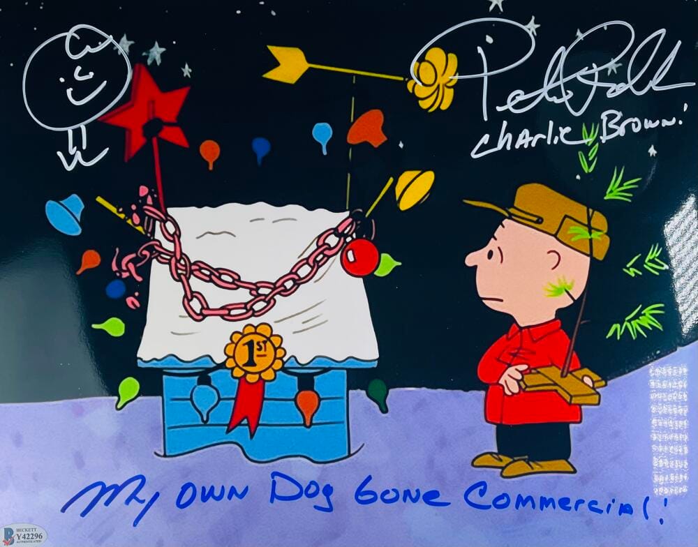 PETER ROBBINS SIGNED 11X14 METALLIC PHOTO CHARLIE BROWN CHRISTMAS ...