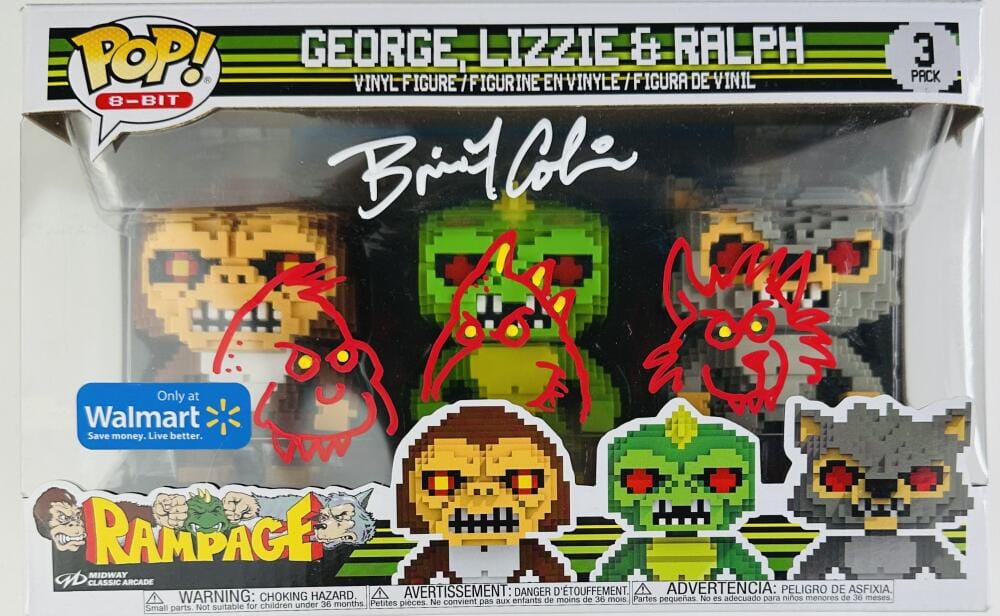 Brian Colin Signed Rampage Funko Pop Vinyl 3 Walmart Exclusive Nes ...