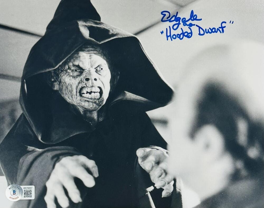 ED GALE SIGNED 8X10 PHOTO POLTERGEIST HORROR AUTOGRAPH HOODED DWARF BAS ...