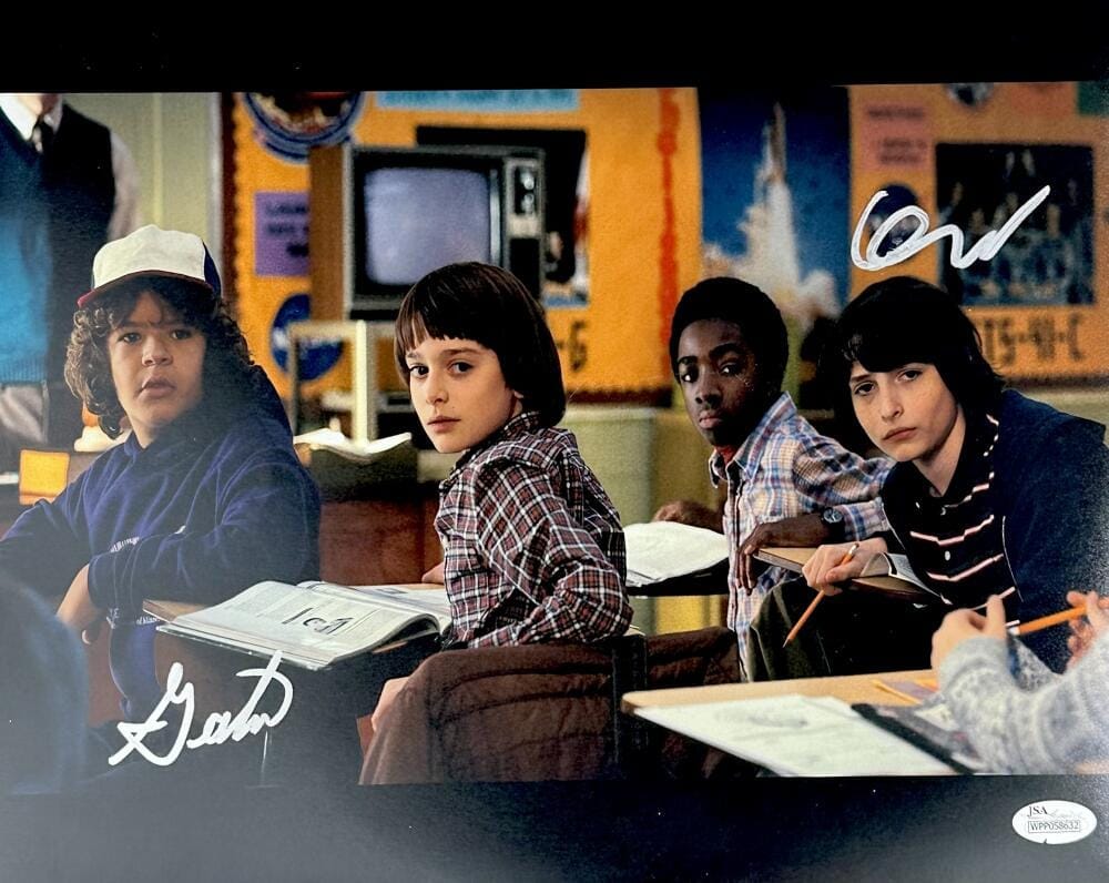 FINN WOLFHARD GATEN MATARAZZO SIGNED 11X14 PHOTO STRANGER THINGS DUSTIN ...