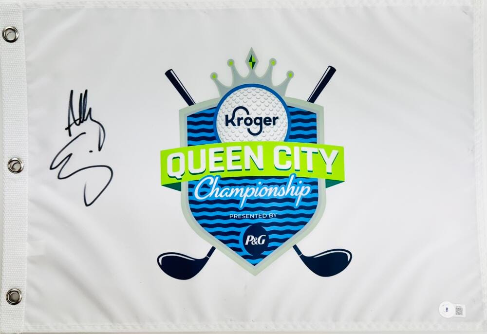 ALLY EWING SIGNED KROGER CHAMPIONSHIP GOLF FLAG BULLDOGS LPGA AUTOGRAPH ...