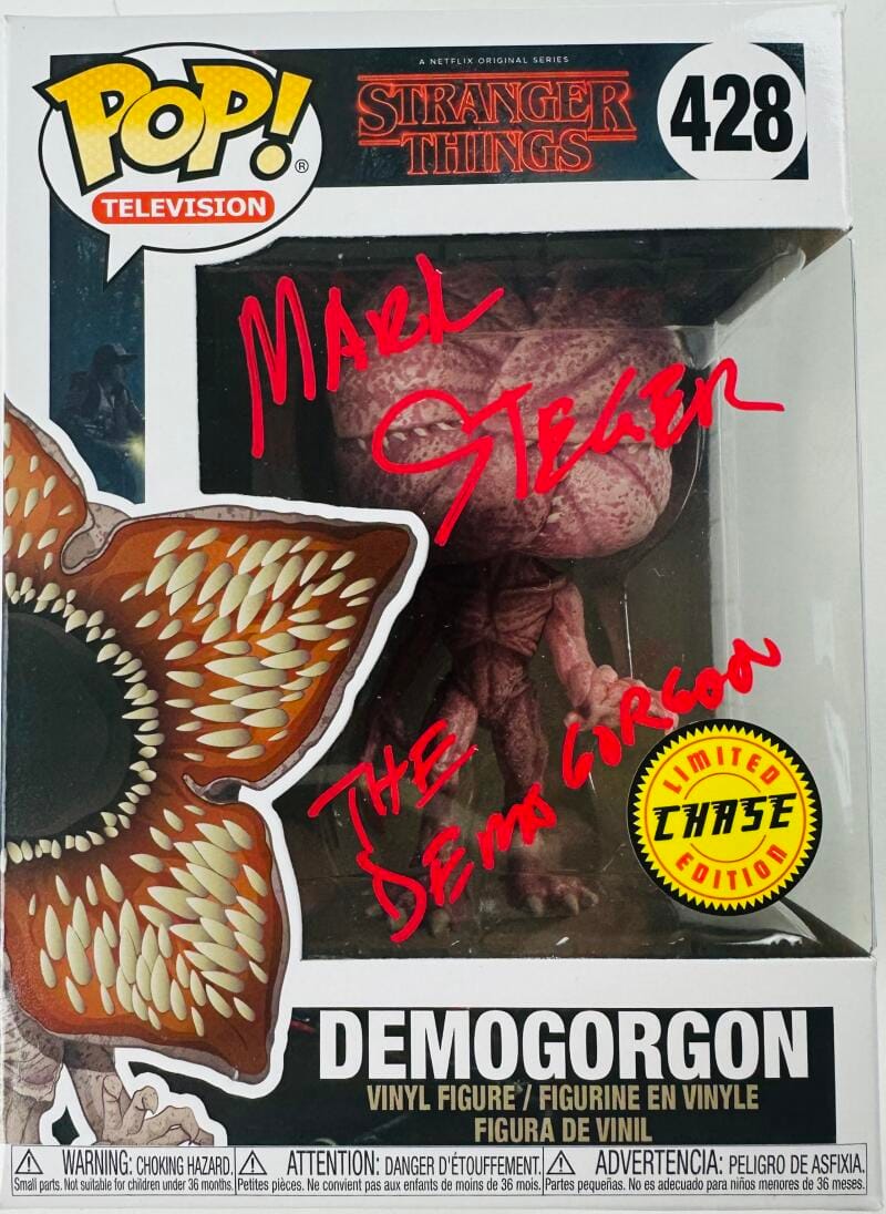 Mark Steger Signed Demogorgon Chase Funko Pop Stranger Things Autograph ...