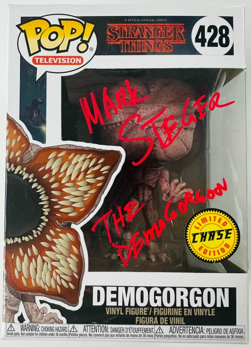 Mark Steger Signed Demogorgon Chase Funko Pop Stranger Things Autograph ...