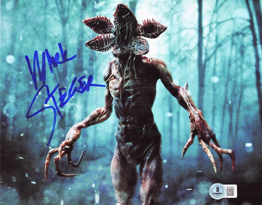 MARK STEGER SIGNED 8X10 PHOTO DEMOGORGON STRANGER THINGS AUTOGRAPH BAS ...