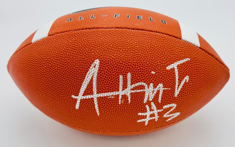 A.J. HILL SIGNED OFFICIAL SIZE NIKE FOOTBALL MEMPHIS TIGERS AUTOGRAPH ...