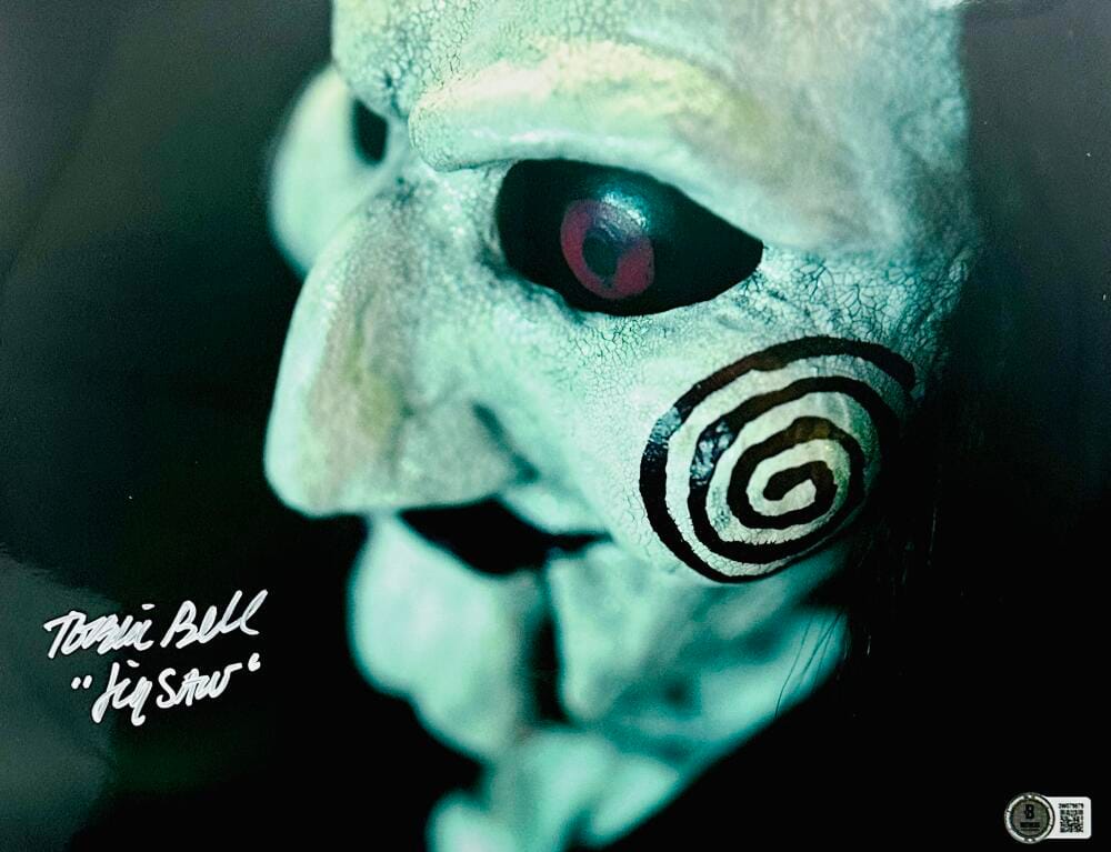 TOBIN BELL SIGNED 11X14 METALLIC PHOTO JIGSAW SAW HORROR AUTOGRAPH COA ...