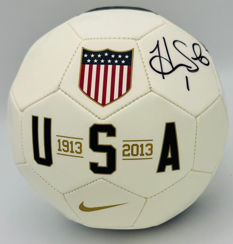 HOPE SOLO NIKE TEAM USA SIGNED SOCCER BALL OFFICIAL SIZE AUTOGRAPH BAS ...