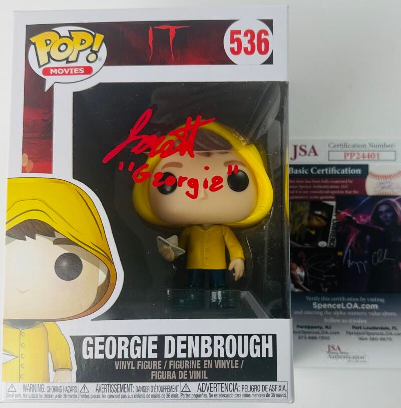 JACKSON ROBERT SCOTT SIGNED GEORGIE DENBROUGH FUNKO POP 536 IT ...