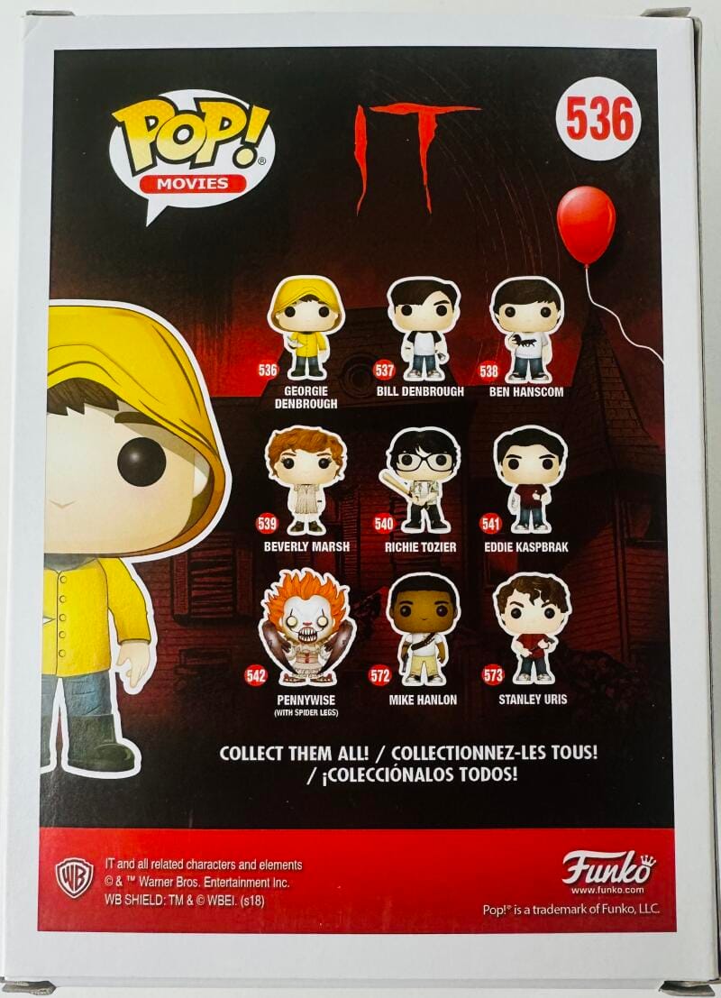 JACKSON ROBERT SCOTT SIGNED GEORGIE DENBROUGH FUNKO POP 536 IT ...