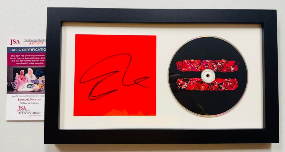 ED SHEERAN SIGNED EQUALS FRAMED CD DISPLAY AUTOGRAPH JSA AUTHENTICATED ...