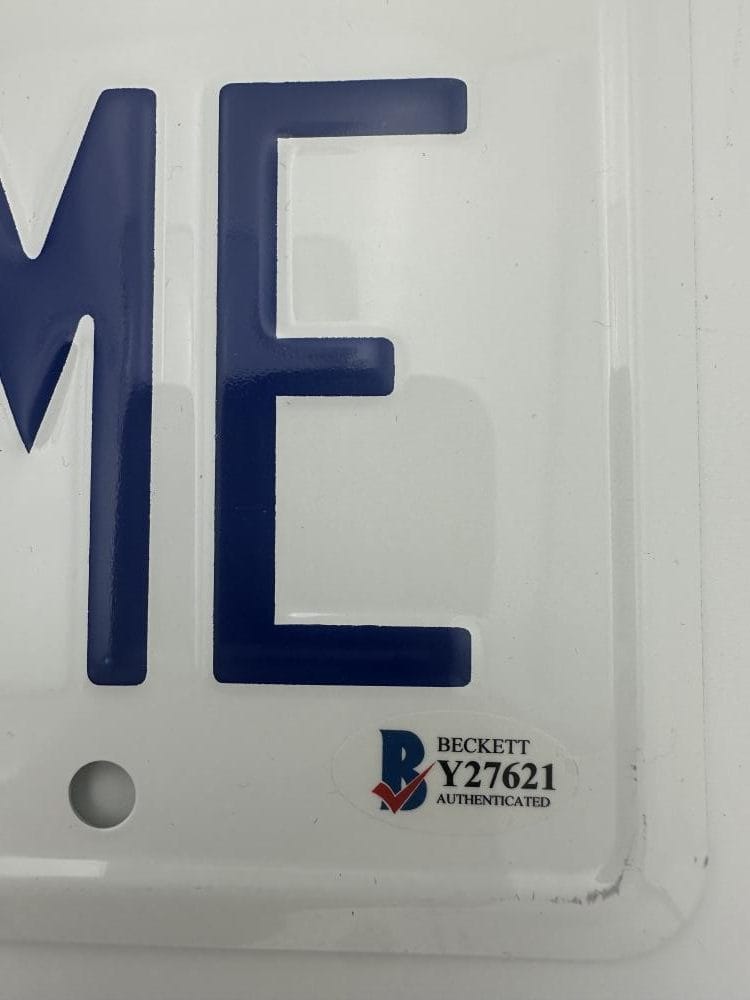 CHRISTOPHER LLOYD SIGNED BACK TO THE FUTURE PROP LICENSE PLATE ...