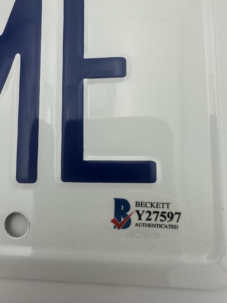 CHRISTOPHER LLOYD SIGNED BACK TO THE FUTURE PROP LICENSE PLATE ...