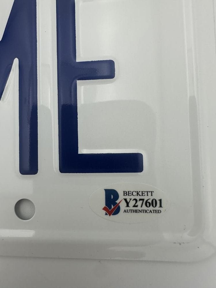 CHRISTOPHER LLOYD SIGNED BACK TO THE FUTURE PROP LICENSE PLATE ...