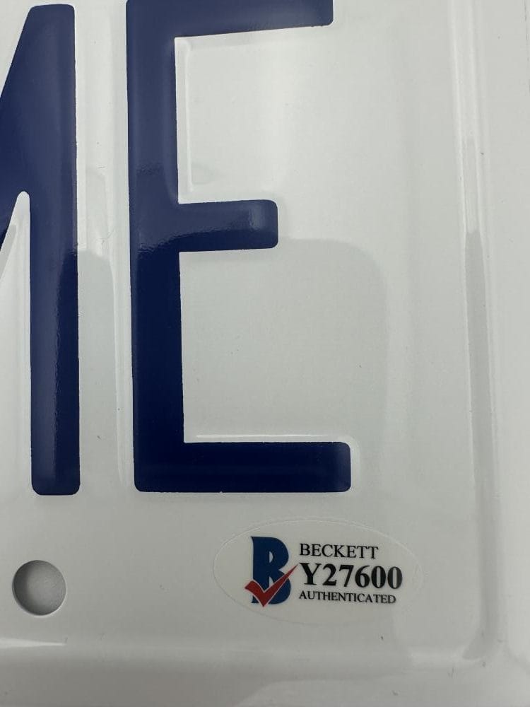 CHRISTOPHER LLOYD SIGNED BACK TO THE FUTURE PROP LICENSE PLATE ...